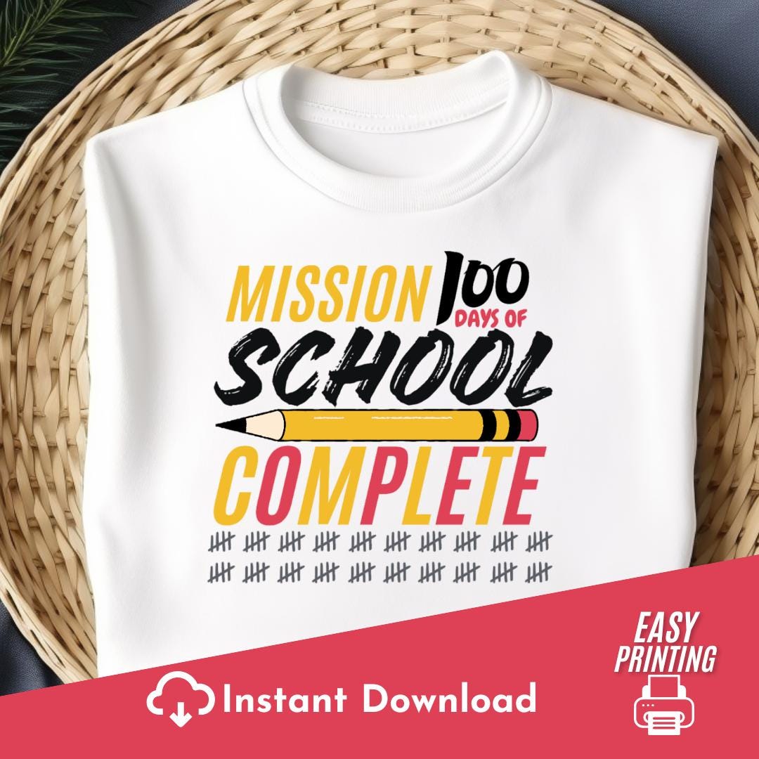 Mission 100 Days Complete Png , 100 Day of School Png , Happy 100 Days ...