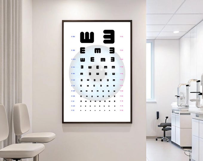 Eyesight Test Print, Eye Exam Chart, Snellen Eye Test Chart ...