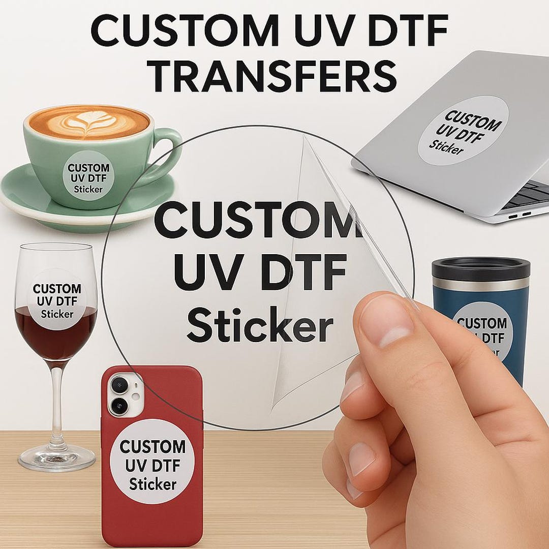 Custom UV Crystal Logo Stickers: Transparent Waterproof Business Decals ...