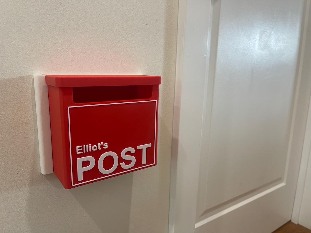 Personalised Kids Mini Letterbox | Wall-mounted Play Letterbox for Kids ...