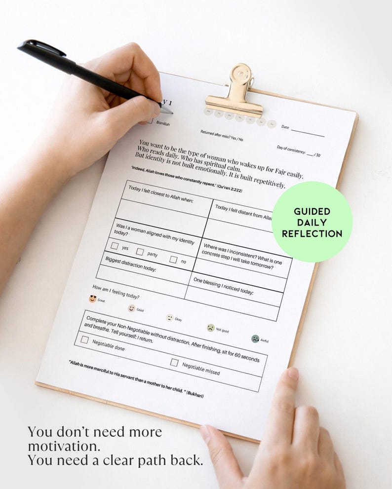 Islamic Reflection Journal | 30-day Muslim Self Improvement Workbook ...