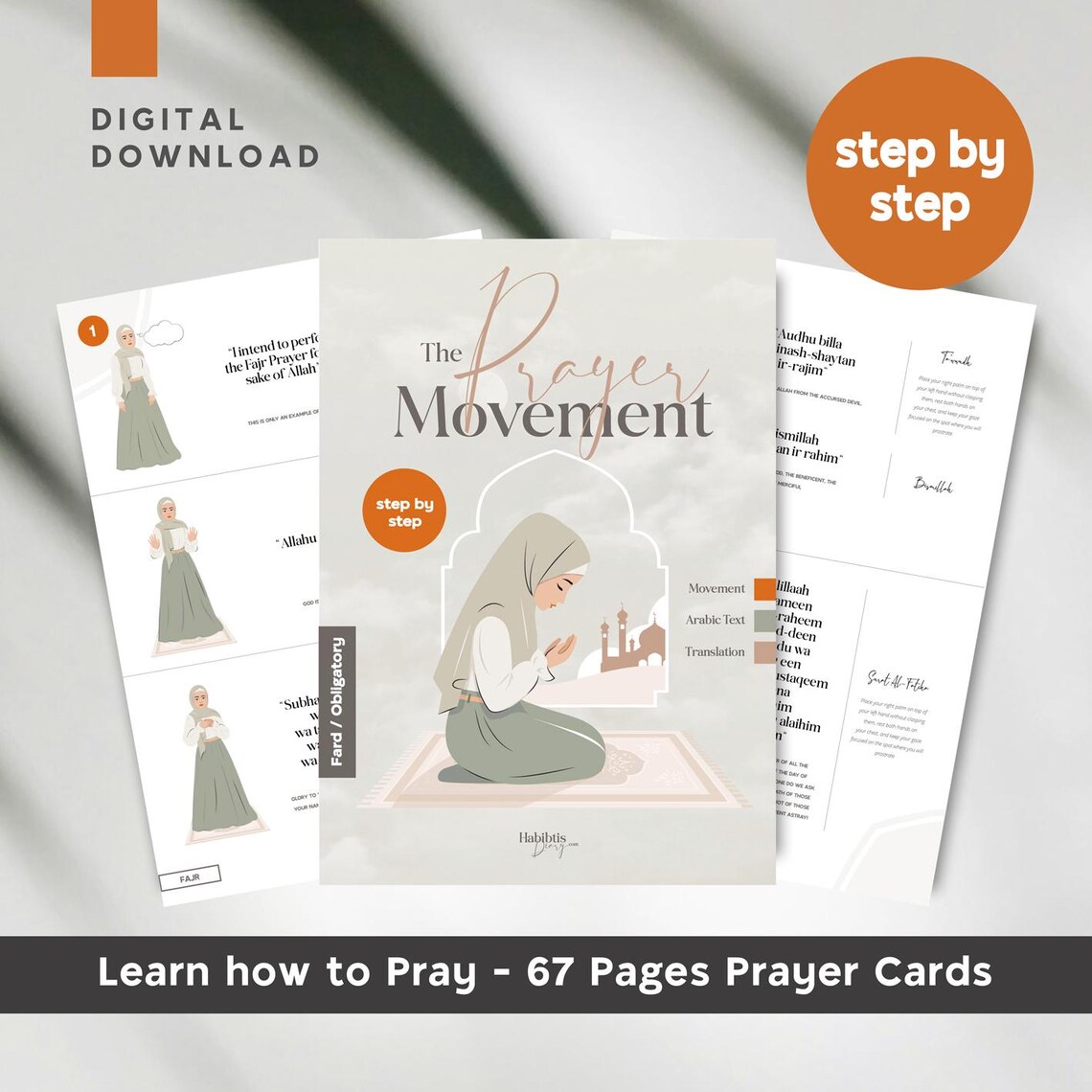 Printable Islamic Prayer Cards | Step-by-step Salah Guide for All ...