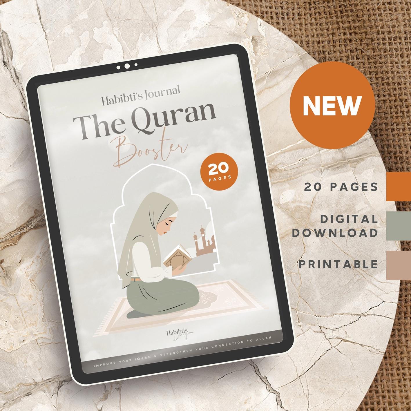 Quran Booster Journal | Printable Islamic Tracker for Daily Reflection ...