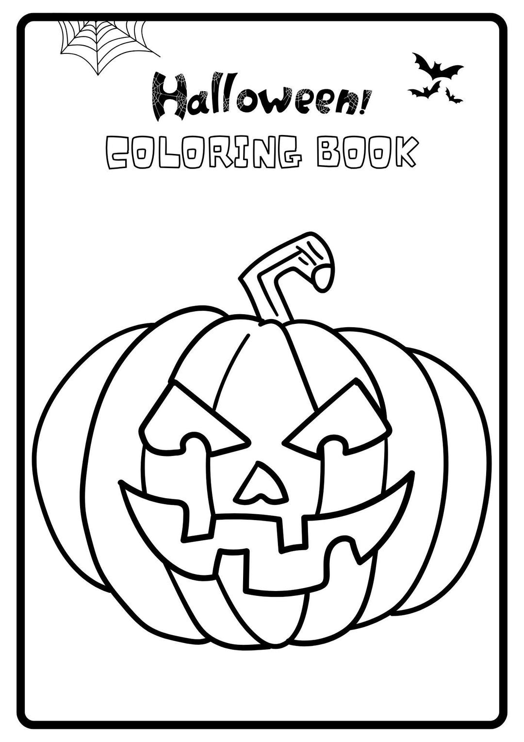 25 Page Halloween Coloring Book - Etsy