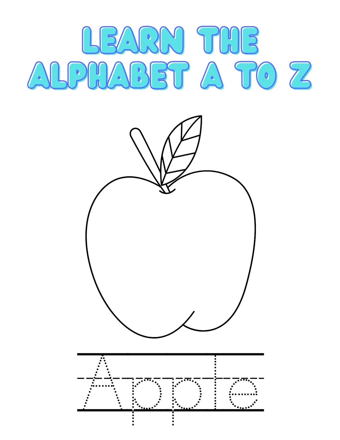 Fun Alphabet Coloring and Writing Book - Etsy