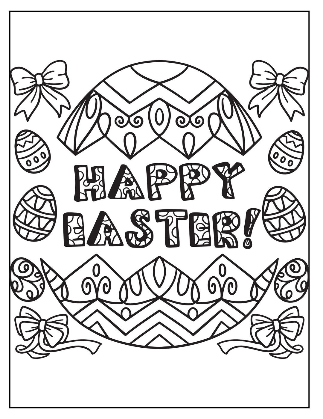 Kids Easter Coloring Book - Etsy