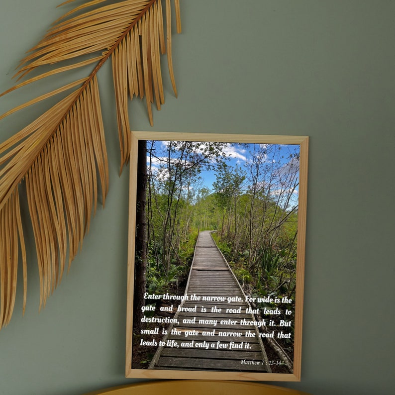 Narrow Gate, Pier,matthew 7:13-14, Printable Art, Bible Verse, Wall ...