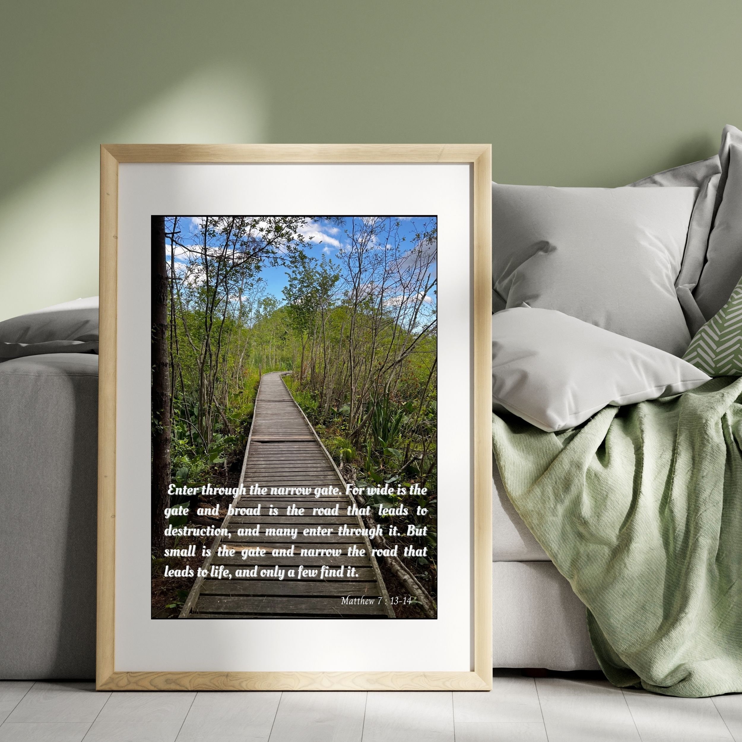 Narrow Gate, Pier,matthew 7:13-14, Printable Art, Bible Verse, Wall ...