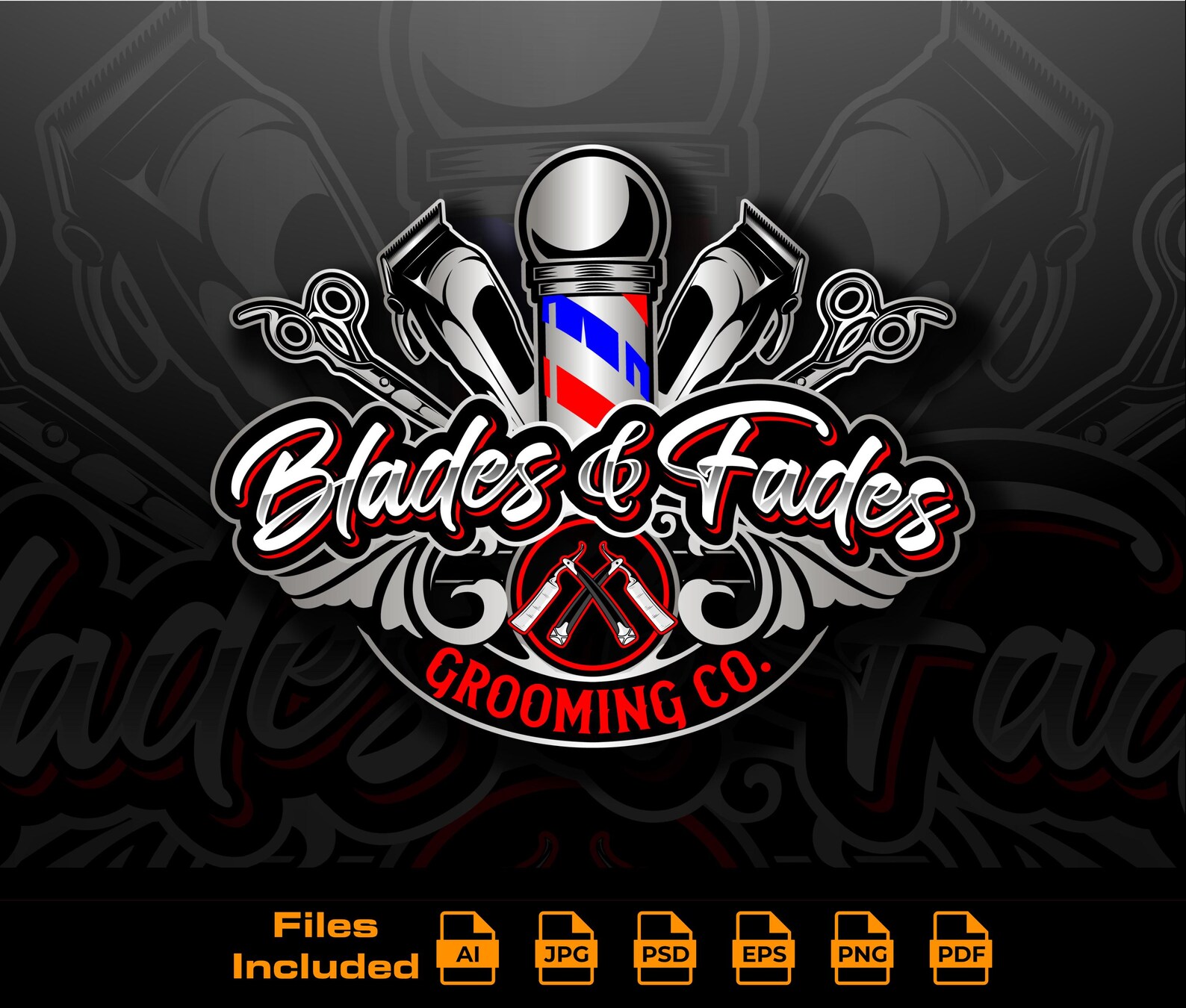 Barbershop Logo Svg Barber Logo Svg Haircut Svg Logo Hairdresser Logo ...