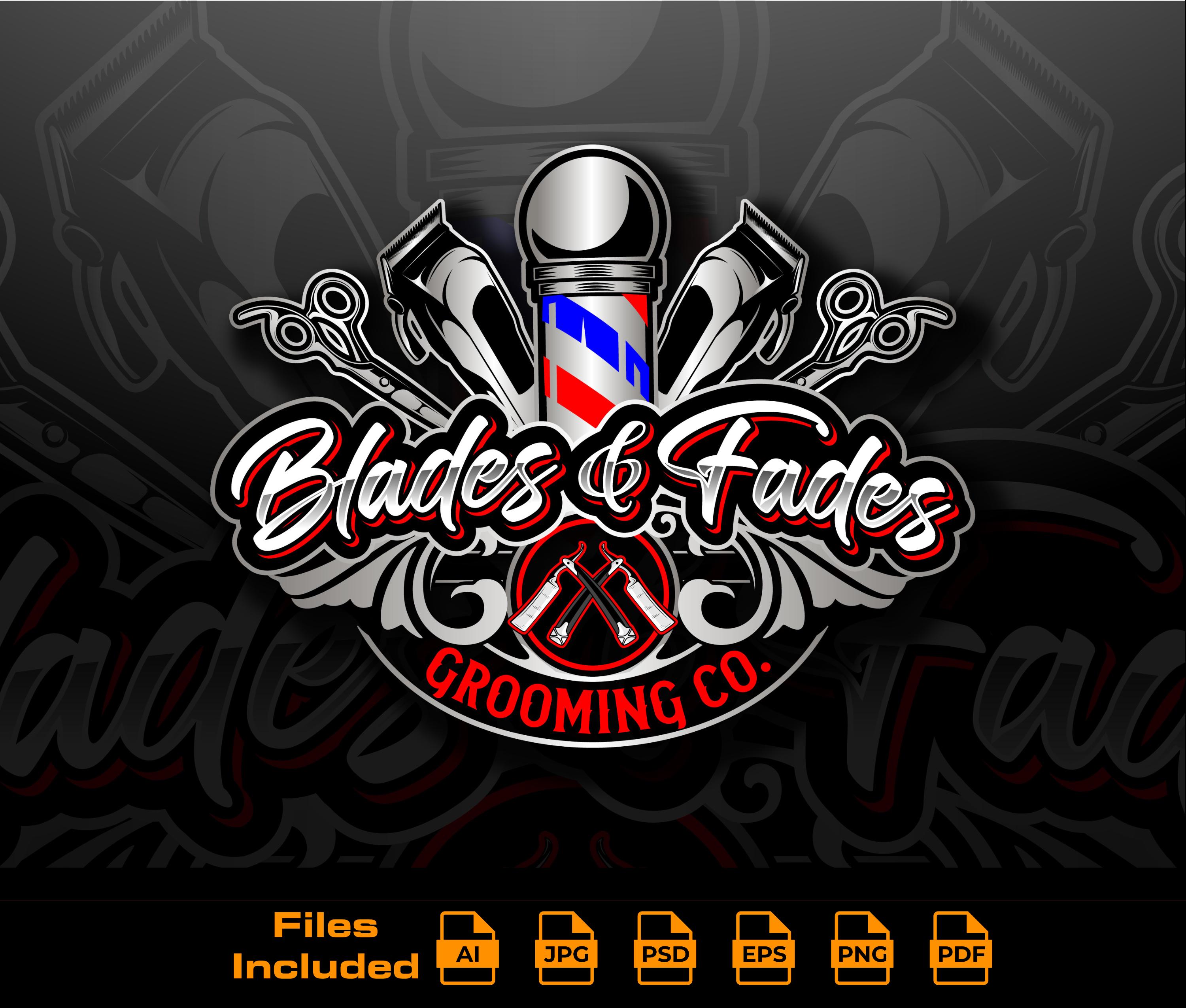 Barbershop Logo Svg Barber Logo Svg Haircut Svg Logo Hairdresser Logo Svg Pole Logo Svg Fade ...