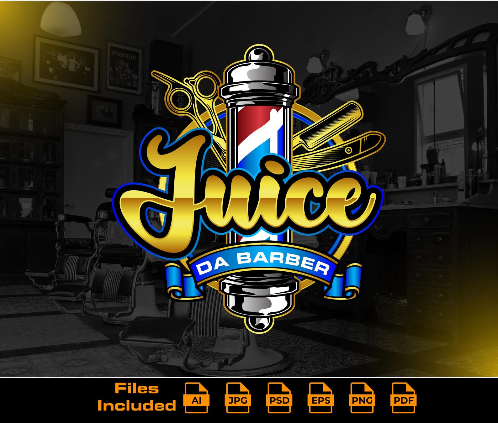 Barbershop Logo Svg Barber Logo Svg Haircut Svg Logo Hairdresser Logo ...