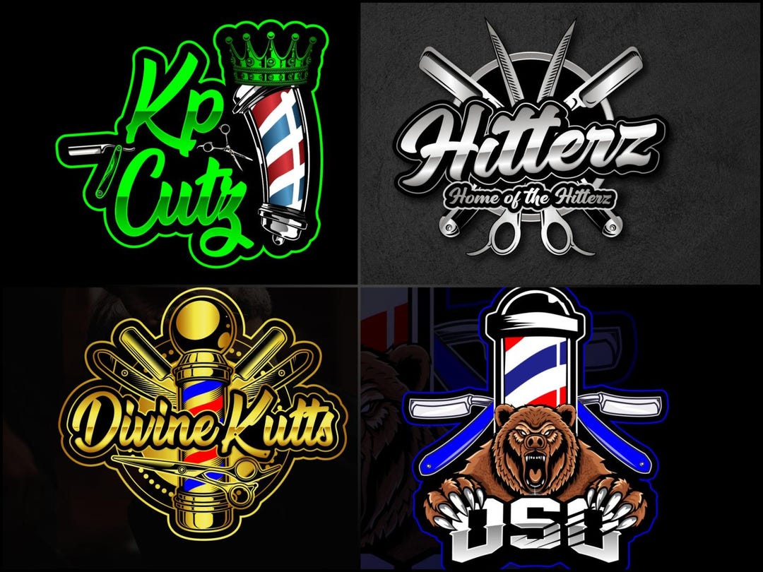 Custom Barber Logo Design Trendy Hair Salon Barbershop Logo Beauty ...