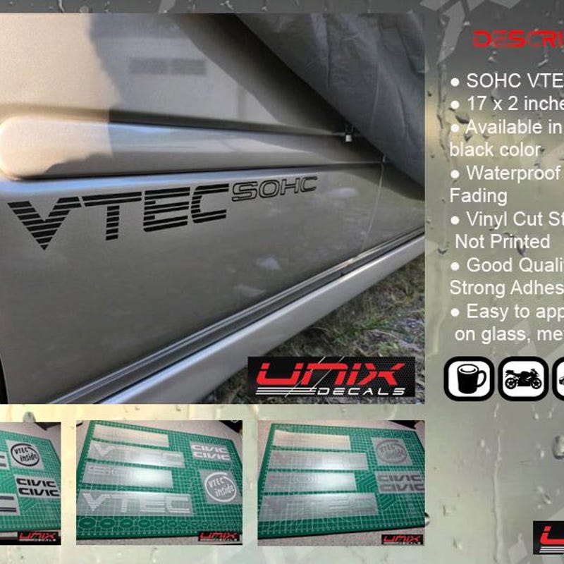 Vtec Sohc Decal Sticker - Etsy