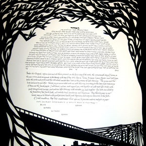 Brooklyn Bridge Papercut Ketubah - My Calligraphy - Etsy