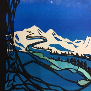 Milky Way Over the Flatirons - Papercut Ketubah - Custom Hand Lettering ...