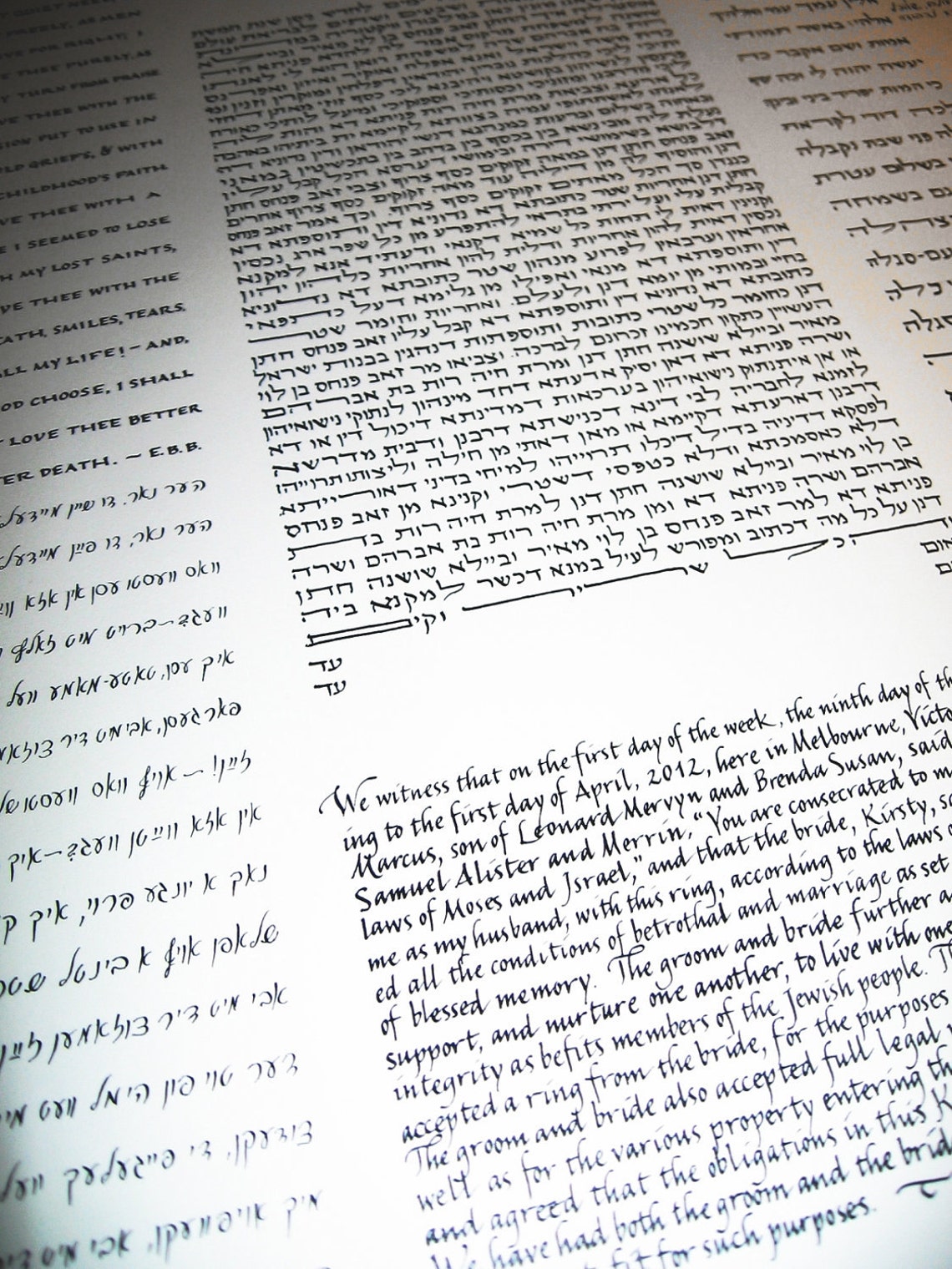 Talmud Page Ketubah - Etsy