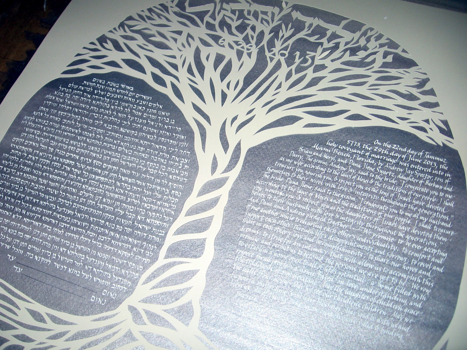 Tree of Life With Silver Background White Lettering - Etsy