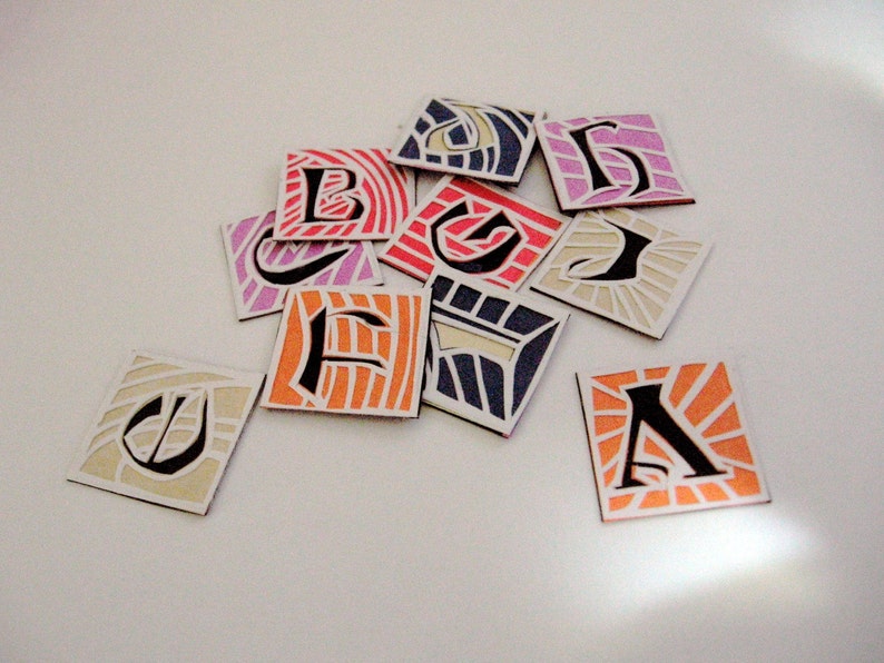 Inchie Alphabet Letters One Inch Square Papercut Letters 6 - Etsy