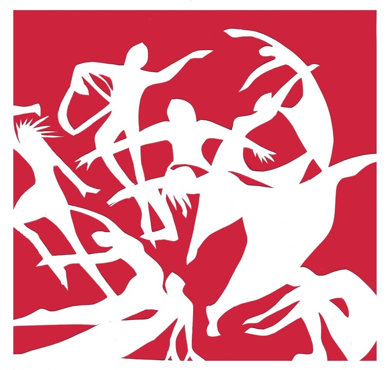 Nine Ladies Dancing Cards Set of 10 5.25 X 5.25 With 6x6 | Etsy