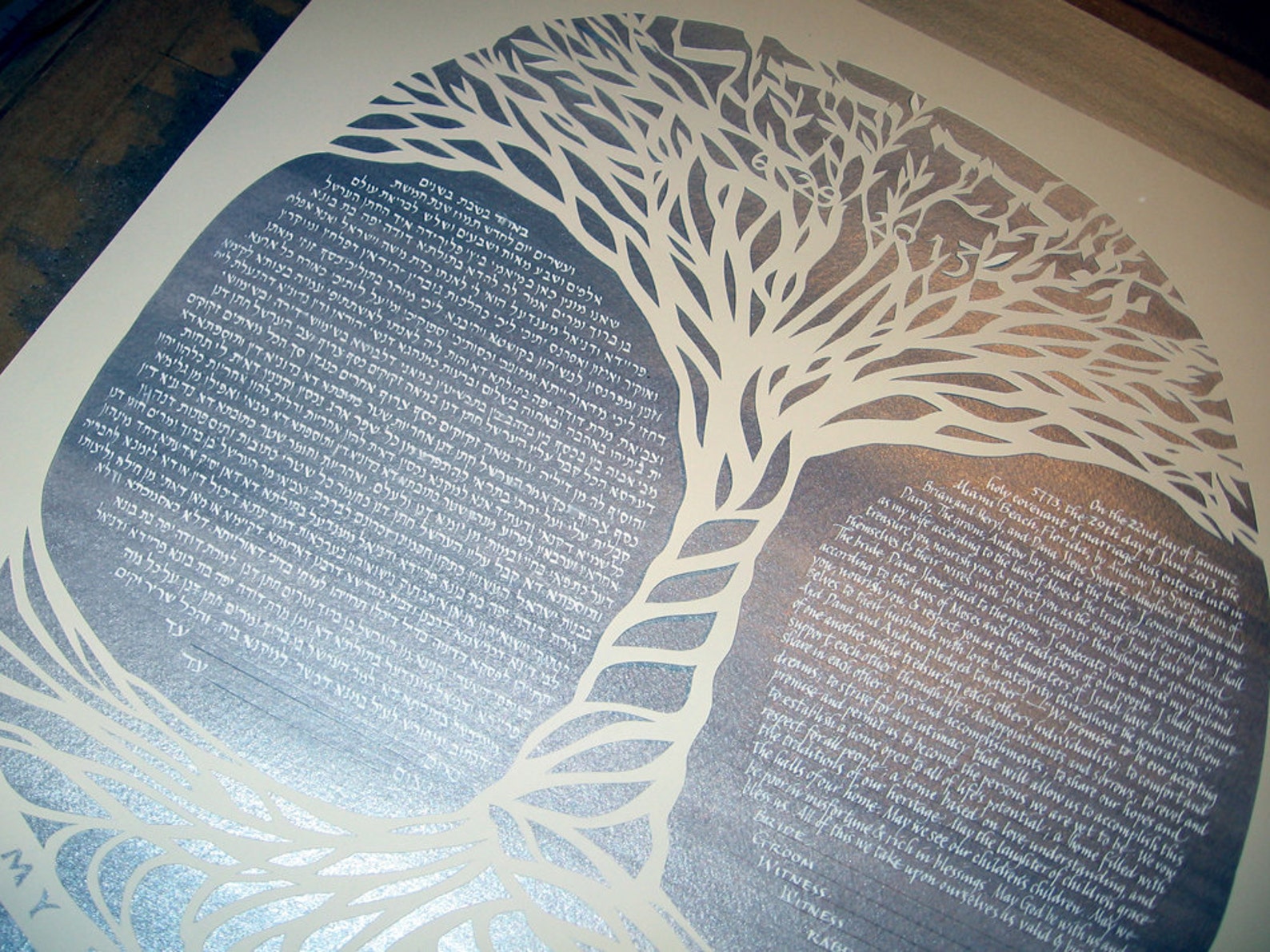 Tree of Life With Silver Background White Lettering - Etsy