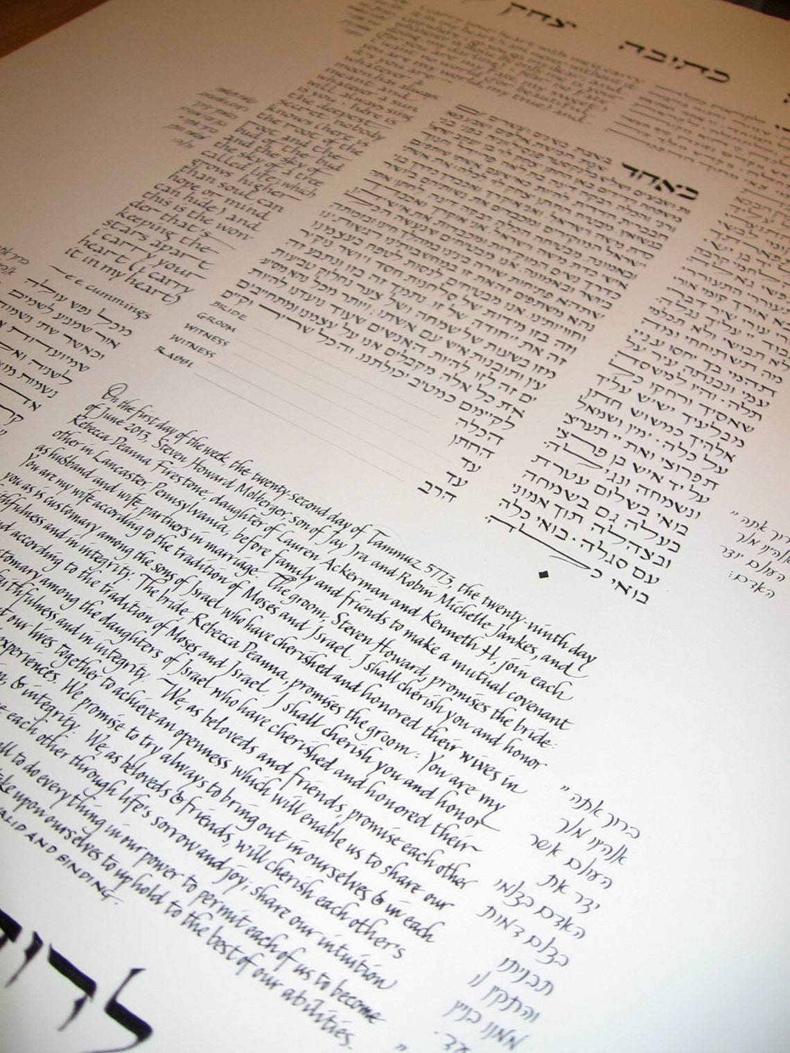 Talmud Page Ketubah Calligraphy by Hand - Etsy