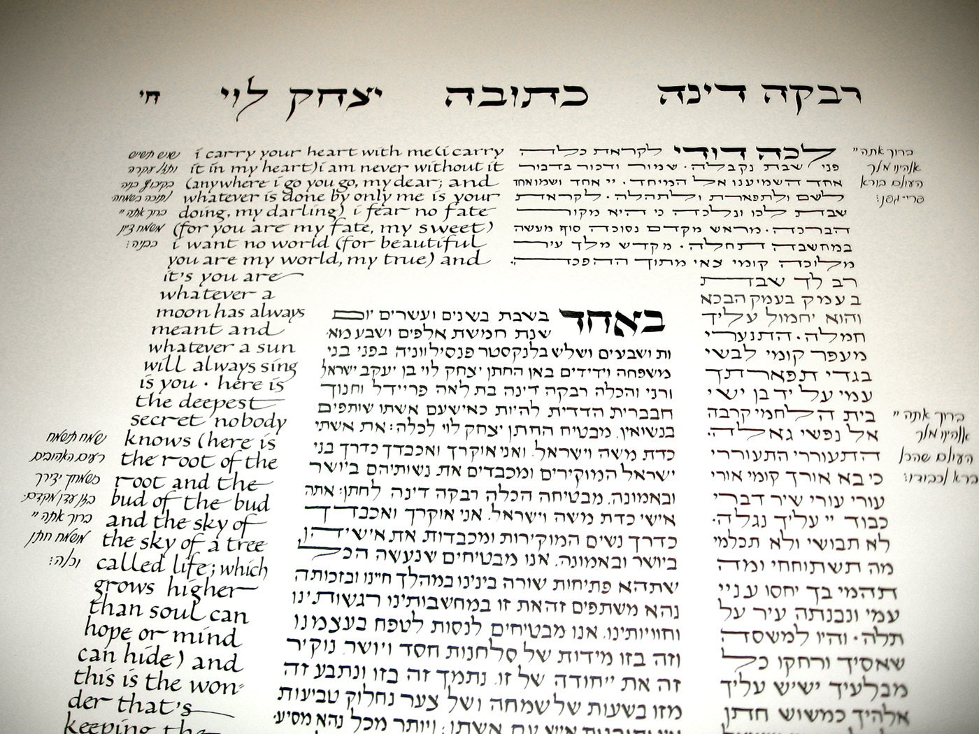 Talmud Page Ketubah - Calligraphy by Hand - Etsy