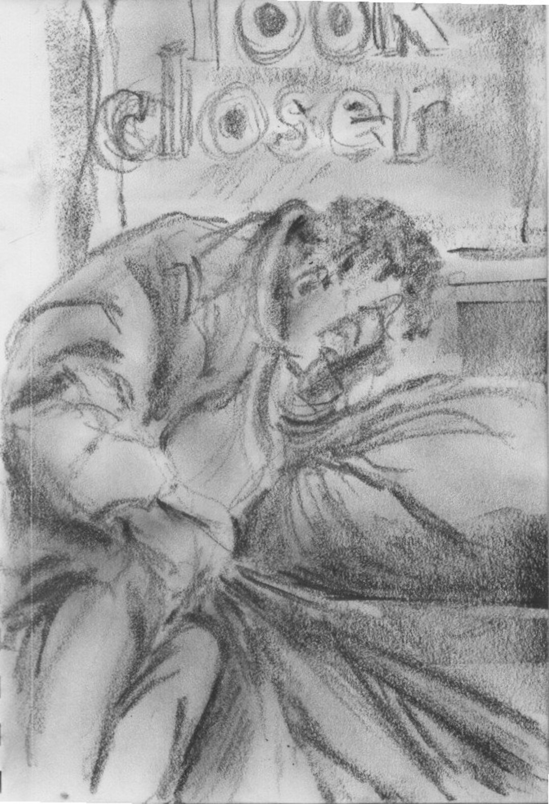 Homeless Man Drawing