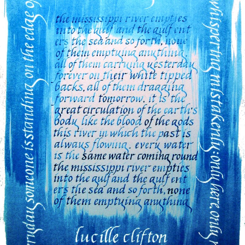 River Calligraphy - Etsy