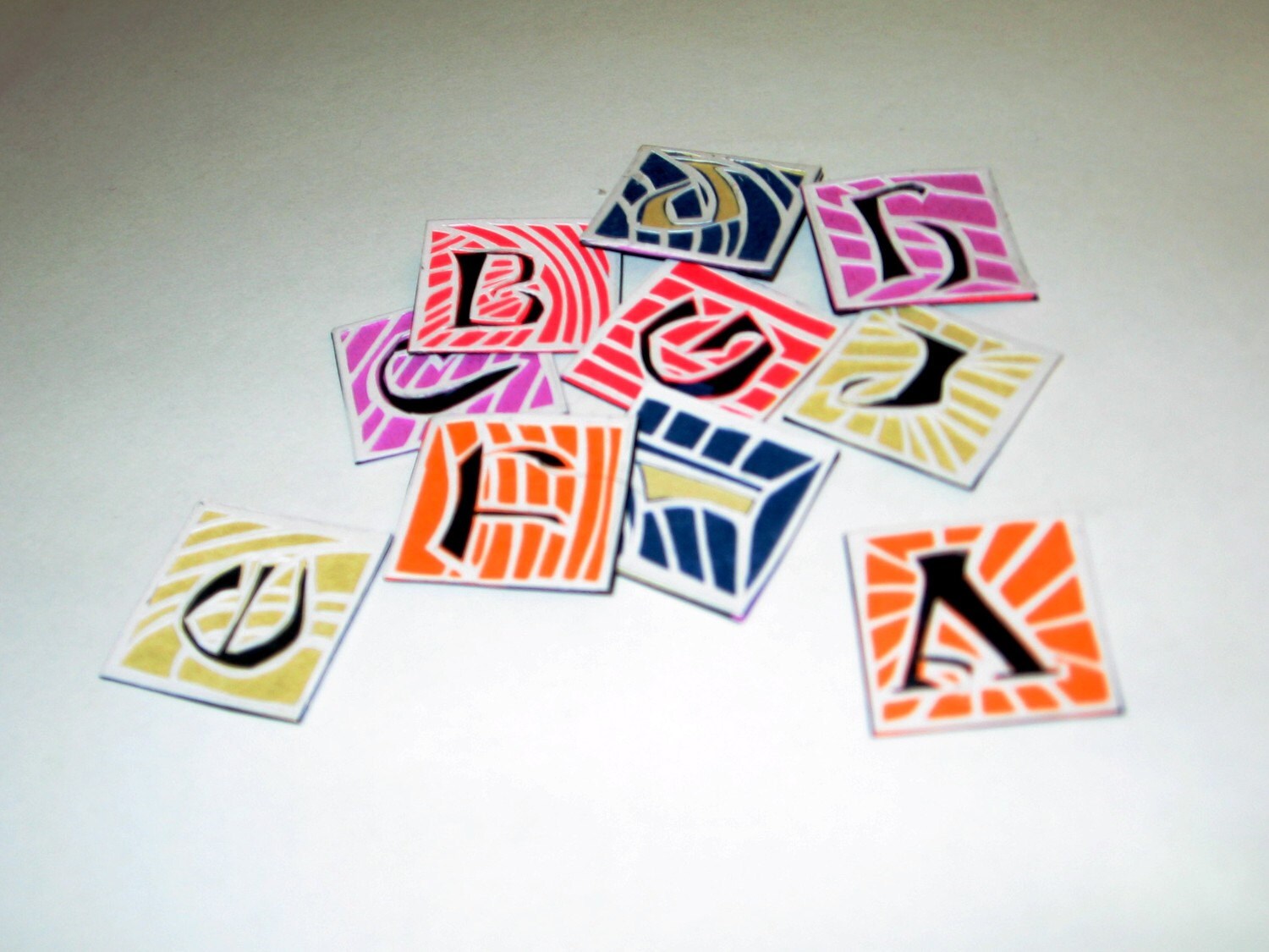 Inchie Alphabet Letters One Inch Square Papercut Letters 6 - Etsy