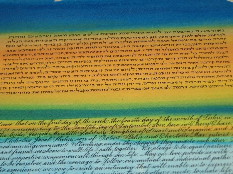 Papercut Artwork Ketubah Seashore Sunset Calligraphy - Etsy