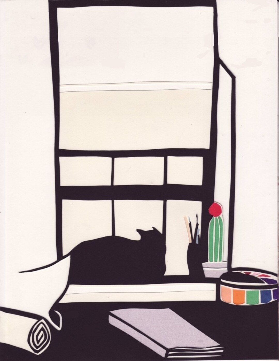 Afternoon Window - Papercut Artwork - 8.5 X 11 Inches - Handcut ...