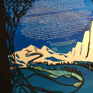 Milky Way Over the Flatirons - Papercut Ketubah - Custom Hand Lettering ...