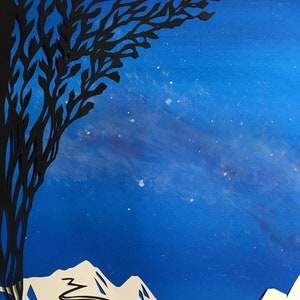 Milky Way Over the Flatirons - Papercut Ketubah - Custom Hand Lettering ...