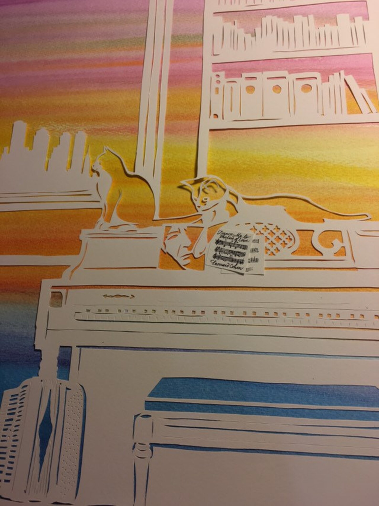 Boston Sunrise With Pants and Milad Papercut Ketubah Hand - Etsy