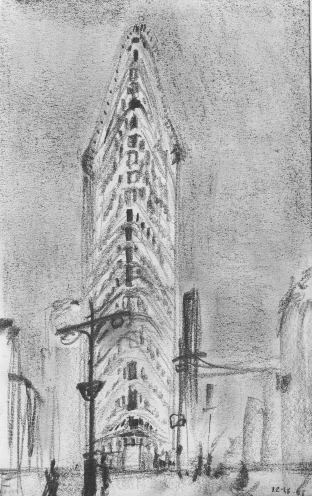 NYC Flatiron Building Print of Original Pencil Drawing - Etsy