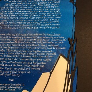 Milky Way Over the Flatirons - Papercut Ketubah - Custom Hand Lettering ...