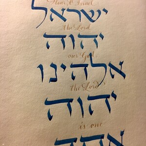 Shema Prayer - Opening - Deuteronomy 6:4 - Hebrew and English ...