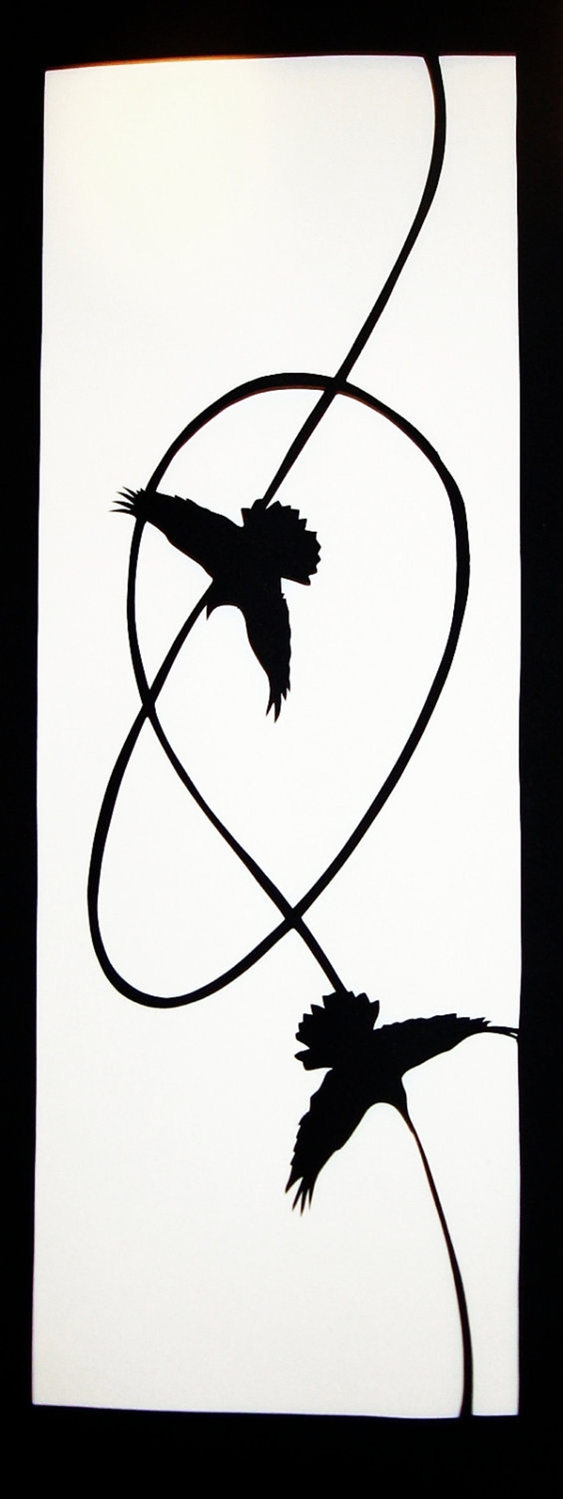 Triptych - 3 Spring Notations on Bipeds - Papercut Artwork in Black and ...