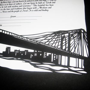 Brooklyn Bridge - Papercut ONLY Overlay for Printed Ketubah Text - Etsy