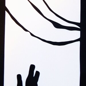 Triptych - 3 Spring Notations on Bipeds - Papercut Artwork in Black and ...