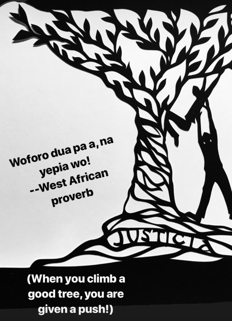 African Wisdom Card When You Climb a Good Tree - Etsy