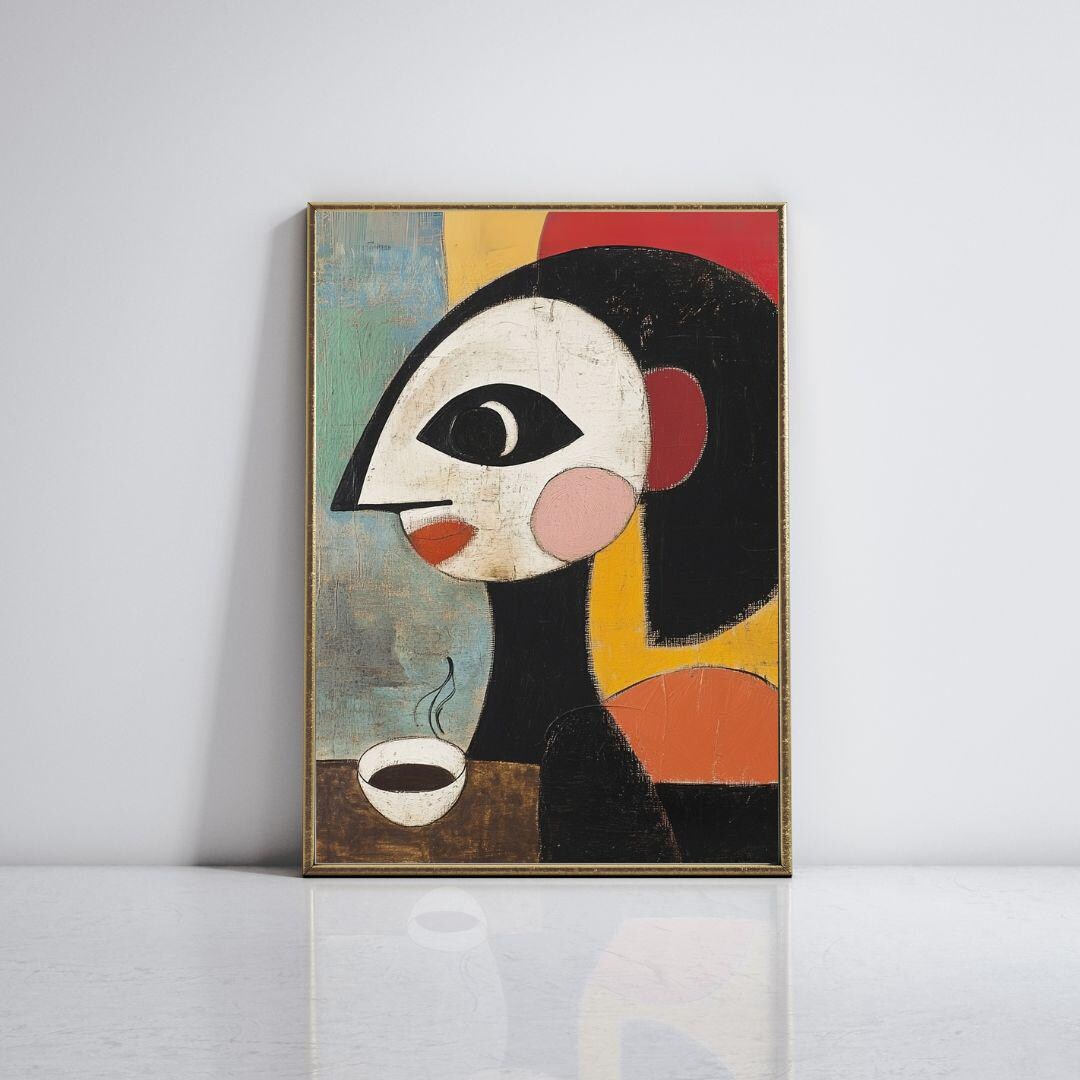 Morning Coffee Abstract Art Piece, Printable Abstract Art for Coffee ...