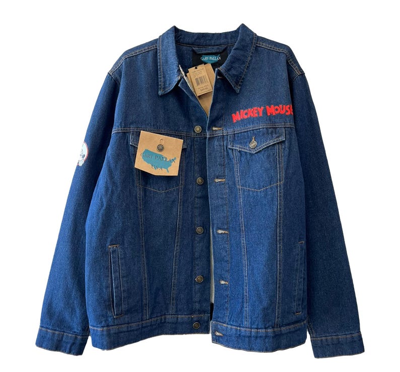 Walt Disney Denim Jacket Mickey Minnie Mouse Donald, Gift for Friends ...