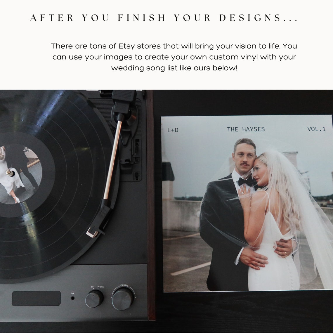 Vinyl Record Cover Template for Custom Wedding Album - Digital Download ...