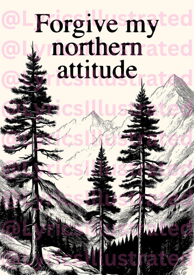 Northern Attitude Inspired Retro Lyric Print/wallart - Etsy