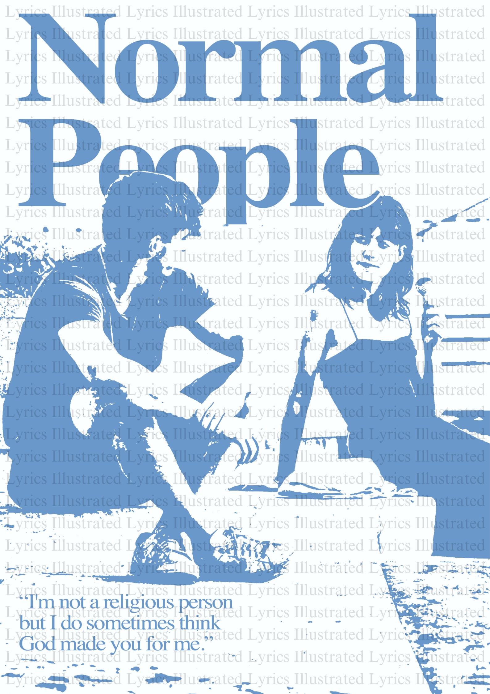 Normal People Inspired Digital Print/wall Art/poster (blue) - Etsy
