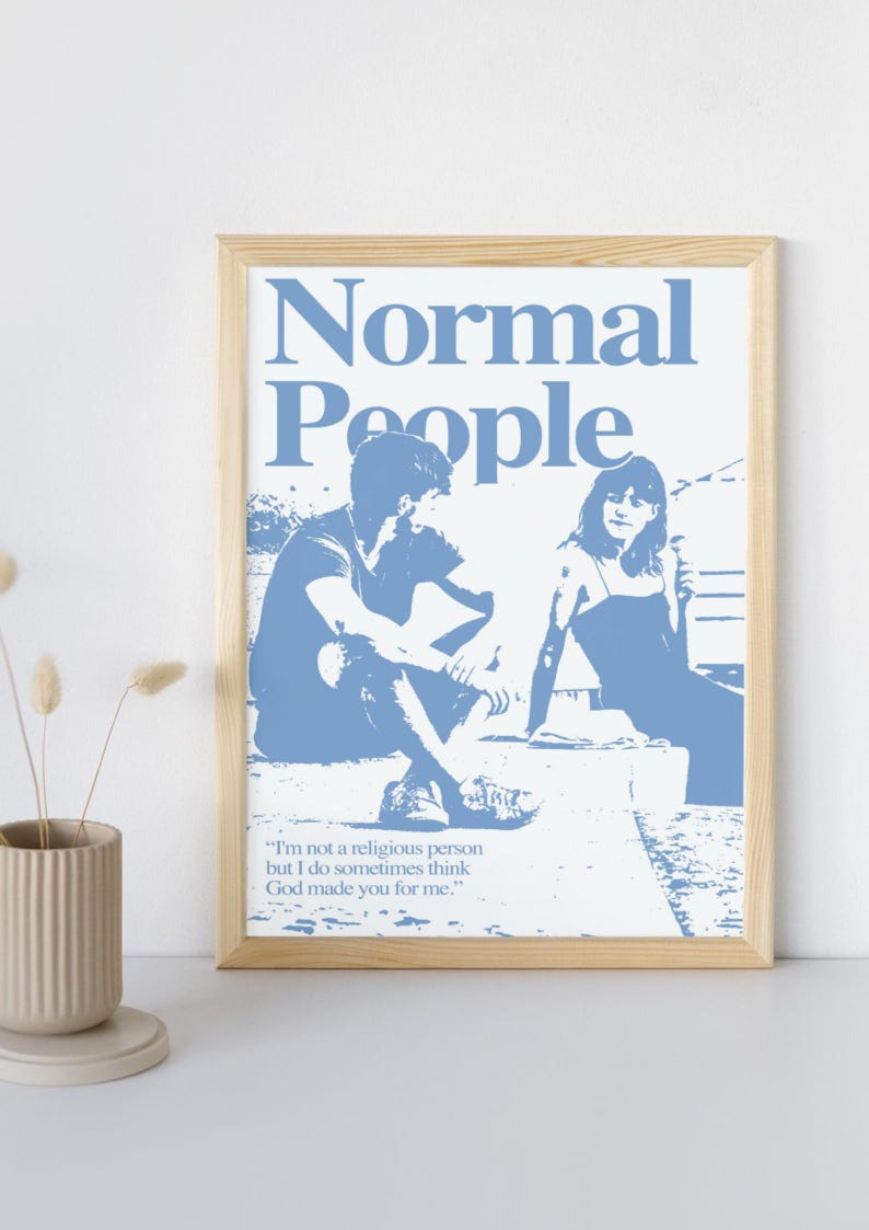 Normal People Inspired Digital Print/wall Art/poster (blue) - Etsy
