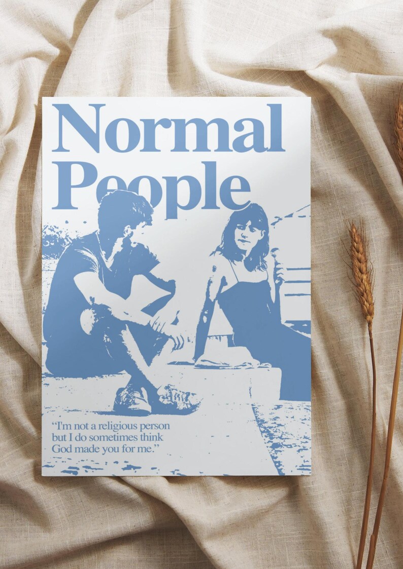 Normal People Inspired Digital Print/wall Art/poster (blue) - Etsy
