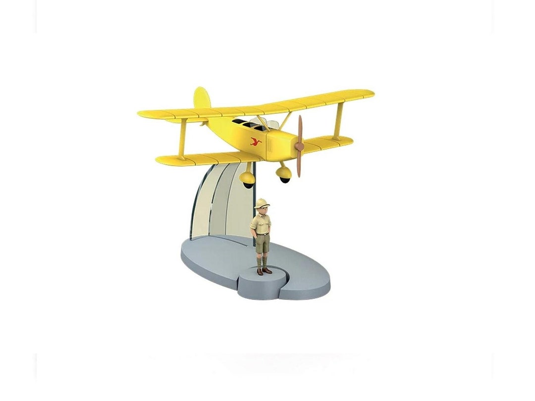 Tintin Plane 6 Yellow Biplane - Etsy