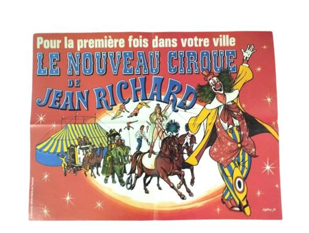 Pinder Circus Poster - Jean Richard - Etsy UK